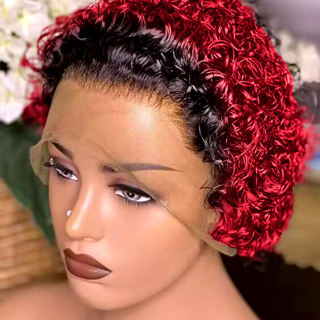 13x4 full frontal lace wig pixie curly/ Bridger Hair® – bridgerhair